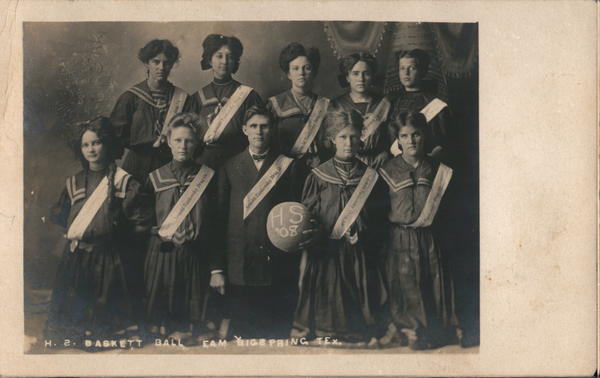 Big Spring Girls' Basketball team Texas Postcard