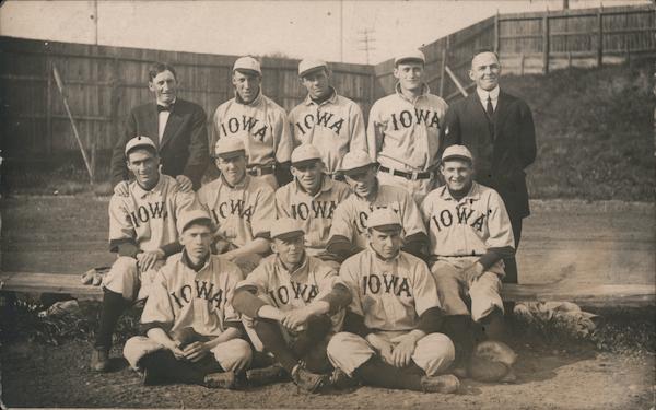 Iowa Baseball Team Postcard