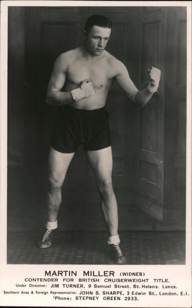Martin Miller Boxing Postcard