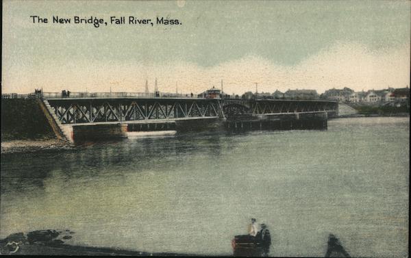 The New Bridge Fall River, MA Postcard