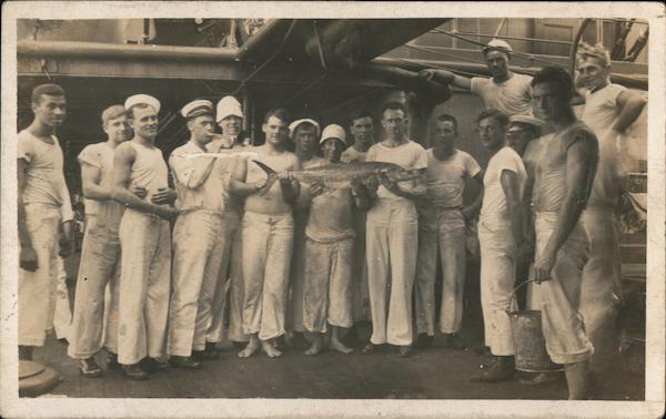 Mexican Revolution: US Sailors of the USS Hancock with Fish Veracruz ...