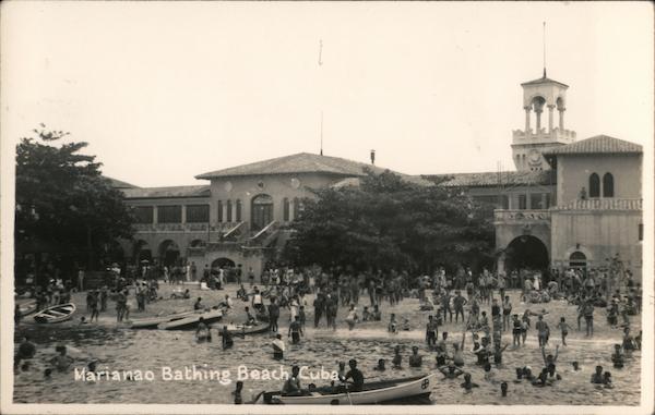 Marianao Bathing Beach Havana, Cuba Postcard