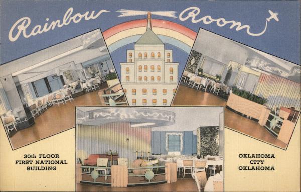 Rainbow Room, 30th Floor National Building Oklahoma City, OK Postcard