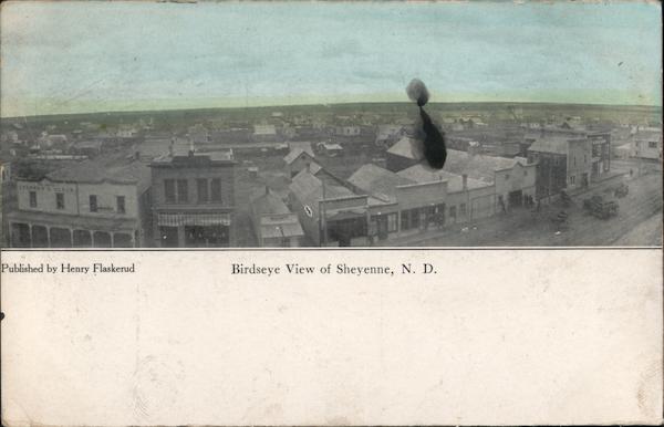 Birdseye View of Sheyenne North Dakota Postcard