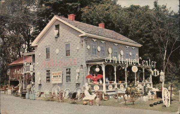 Antique Center West Springfield, MA Postcard