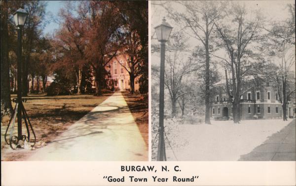 Burgaw, NC Good Town Year Round North Carolina Postcard