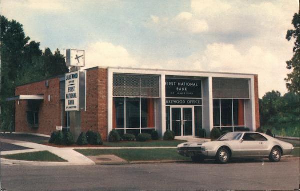 Lakewood Office First National Bank of Jamestown New York Postcard