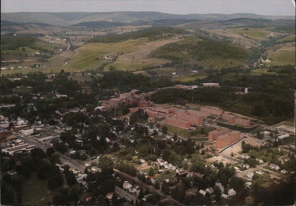 Aerial View of Mansfield University Pennsylvania Postcard