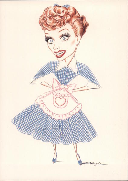 Lucille Ball Al Hughes Celebricaturist Women Postcard