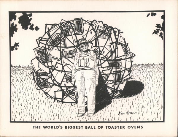 The World's Biggest Ball of Toaster Ovens - Ken Brown Cartoons Postcard