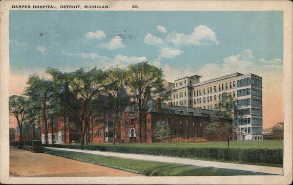 Harper Hospital Detroit, MI Postcard