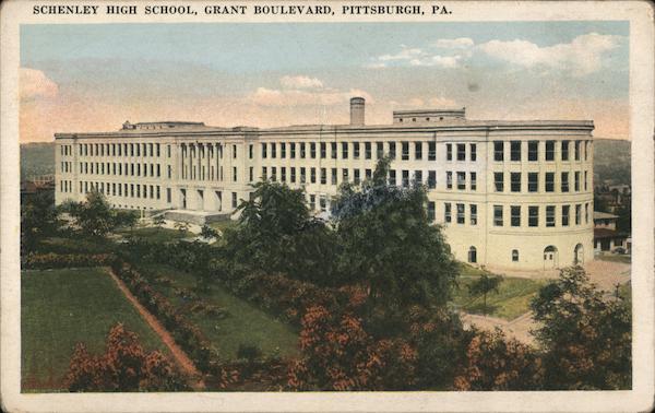 Schenley High School Grant Boulevard Pittsburgh, PA Postcard