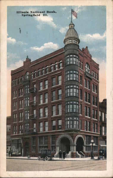 Illinois National Bank Springfield, IL Postcard